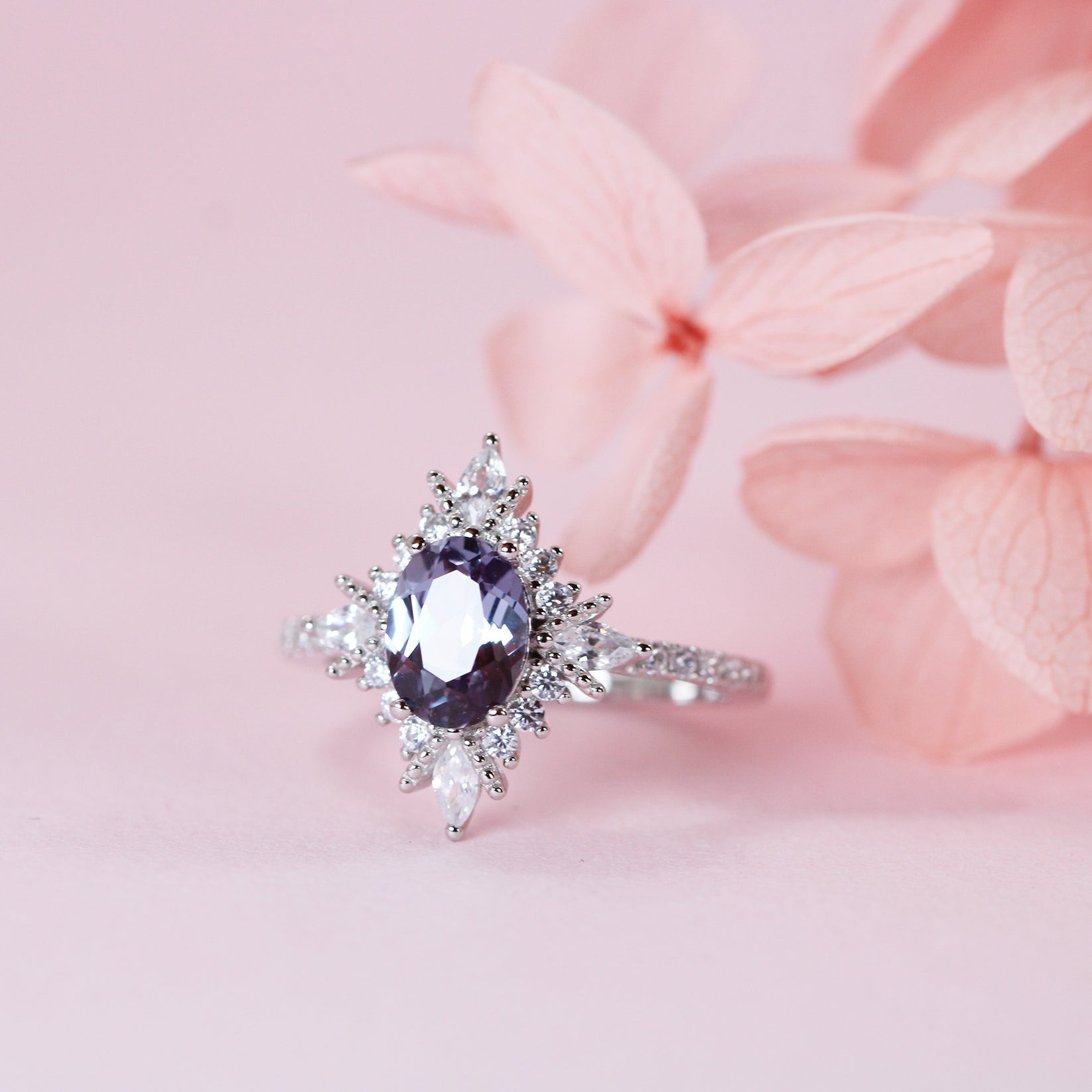 Color changing Alexandrite gemstone ring in sterling silver – The ...
