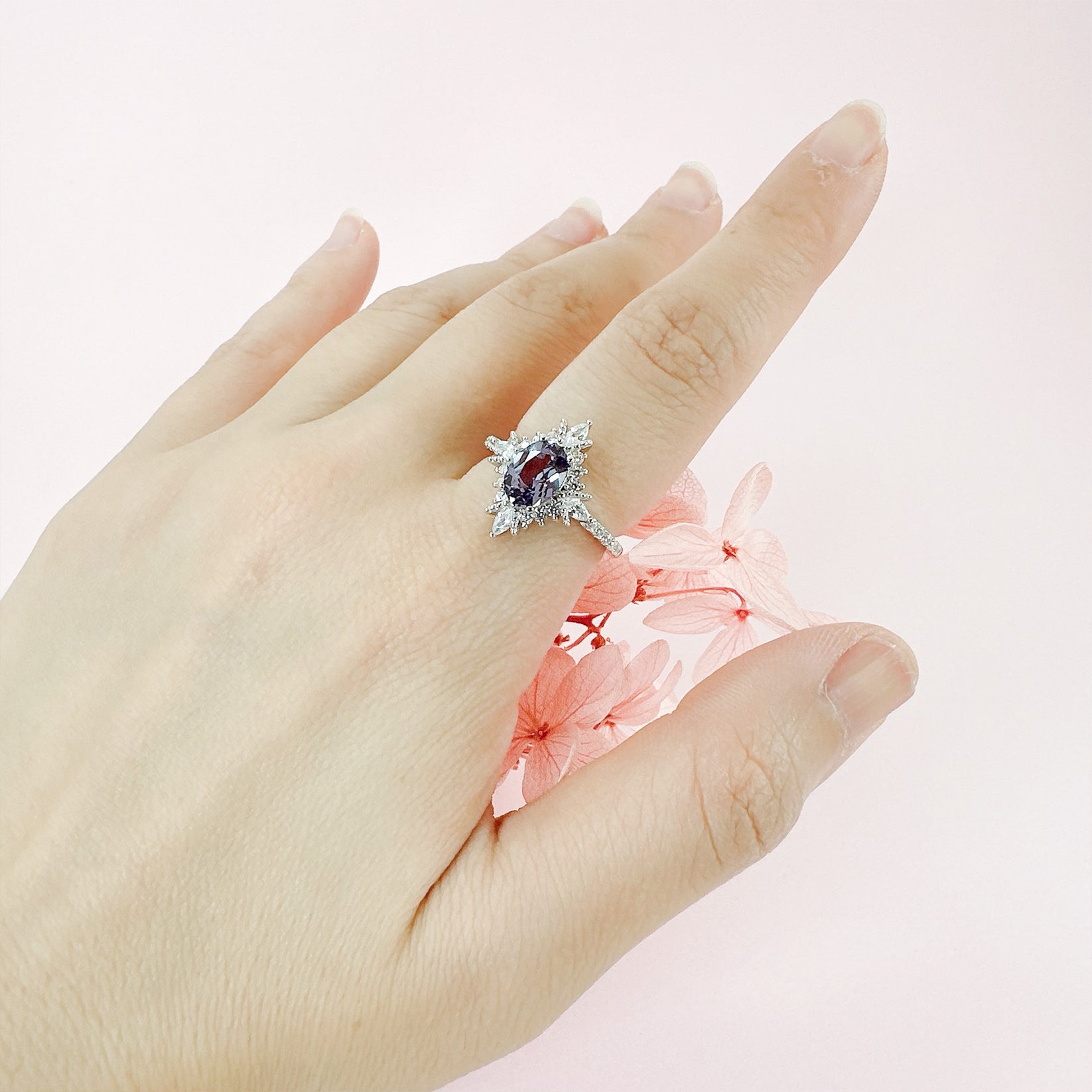 Color changing Alexandrite gemstone ring in sterling silver – The ...