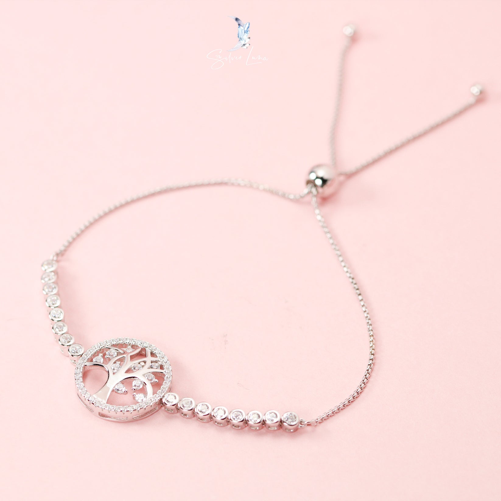 Family tree adjustable sterling silver bracelet – The Silver Luna